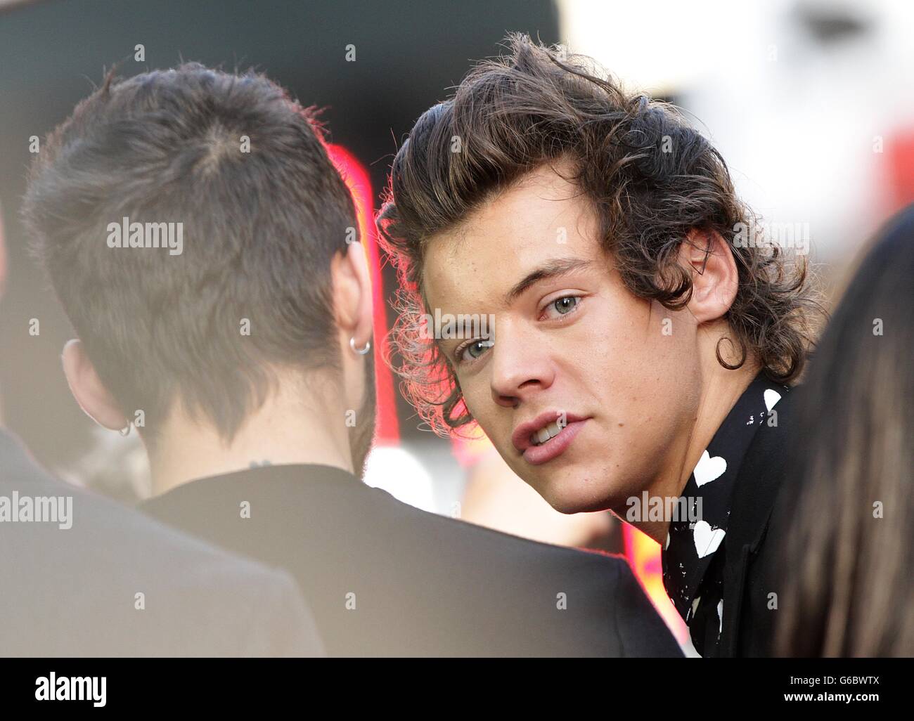 Harry Styles arriving for the World Premiere of One Direction: This Is ...