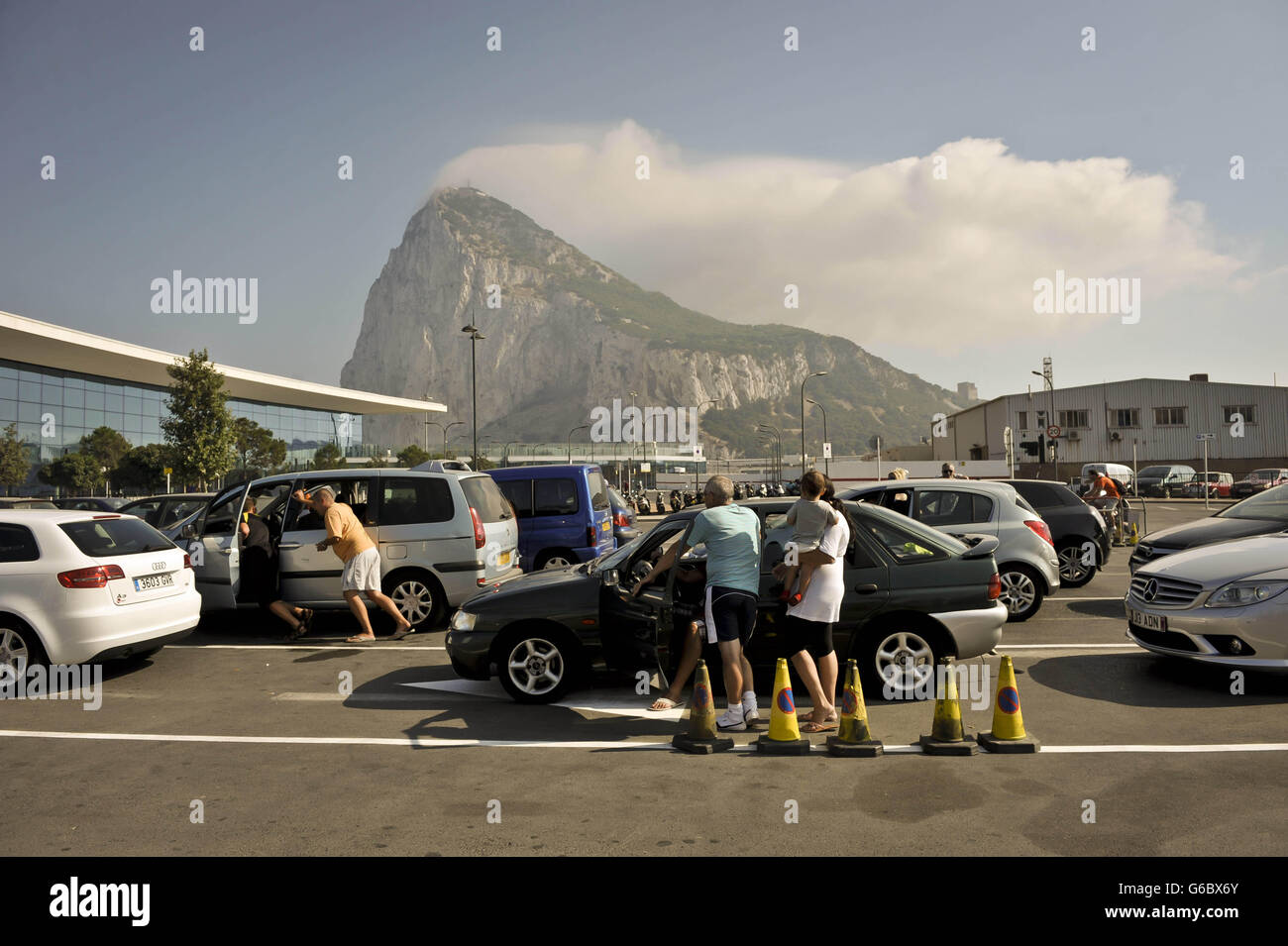Cars at the gibraltar border hi-res stock photography and images - Alamy