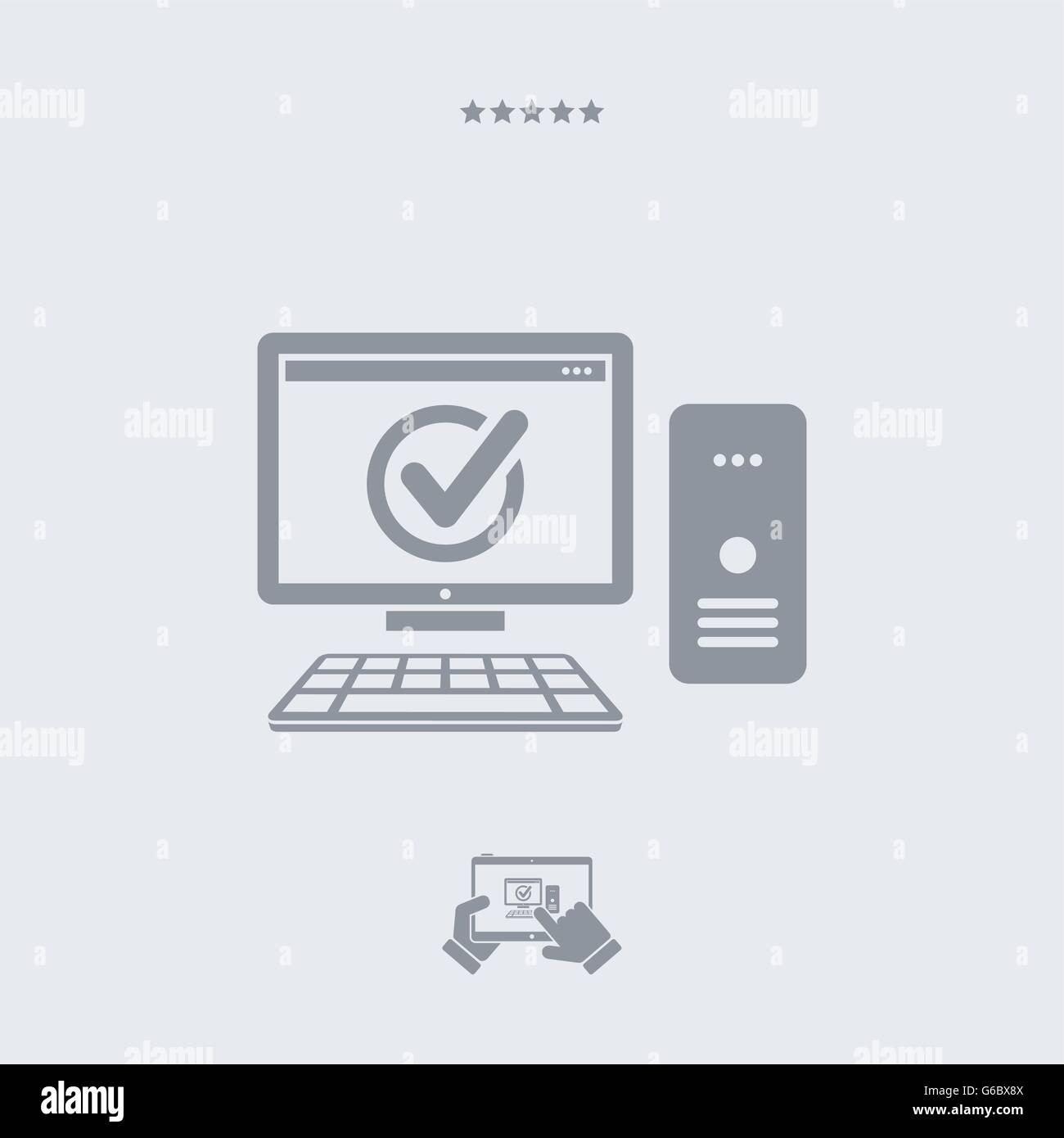 Workstation pc icon, workstation pc vector, workstation pc symbol ...