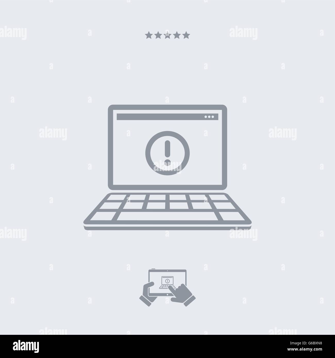 Device alert icon, device alert vector, device alert symbol, device ...