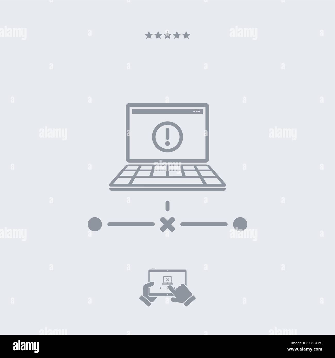 Warning network icon, warning network vector, warning network symbol ...