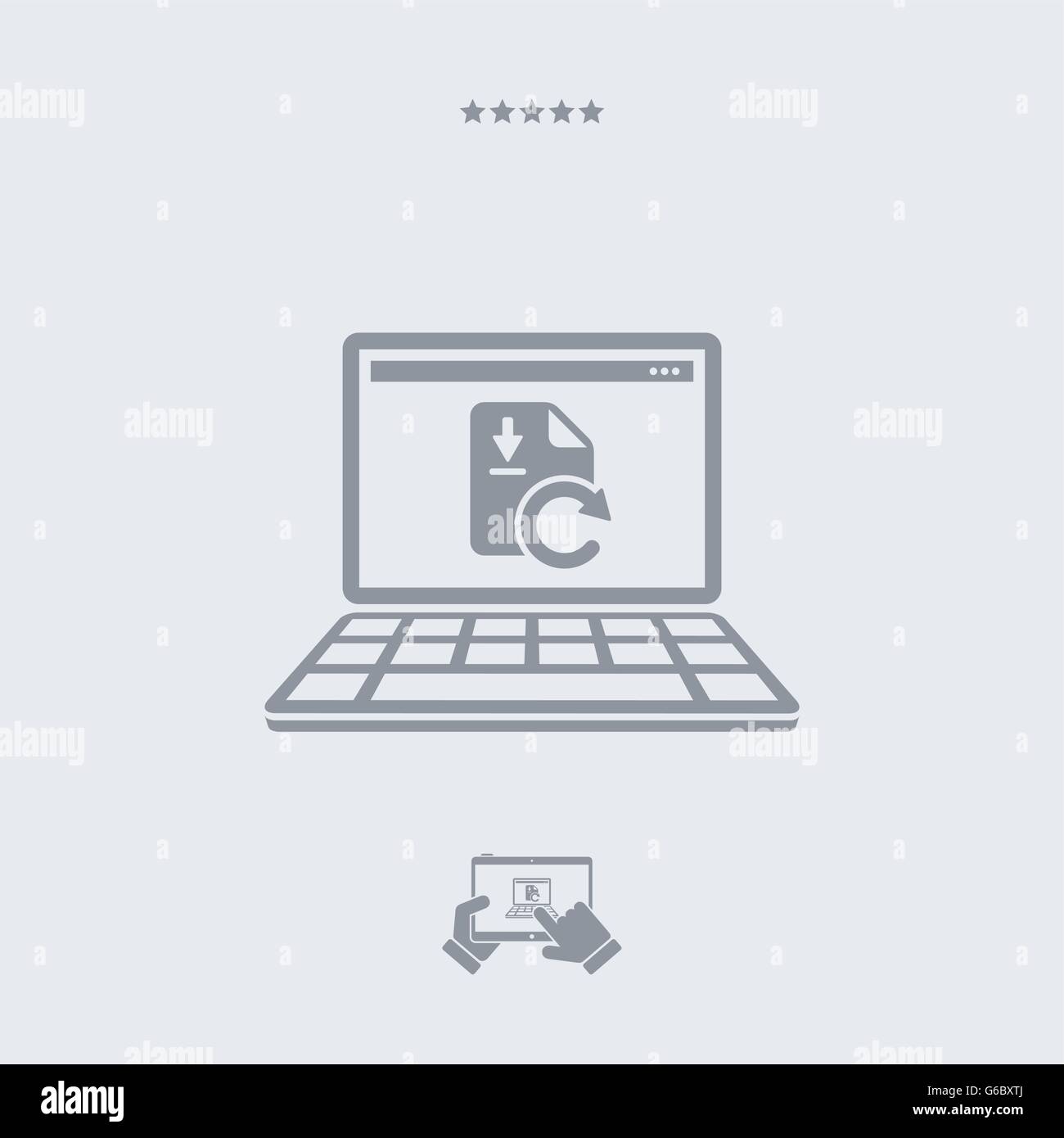 Updating icon, updating vector, updating symbol, updating design ...