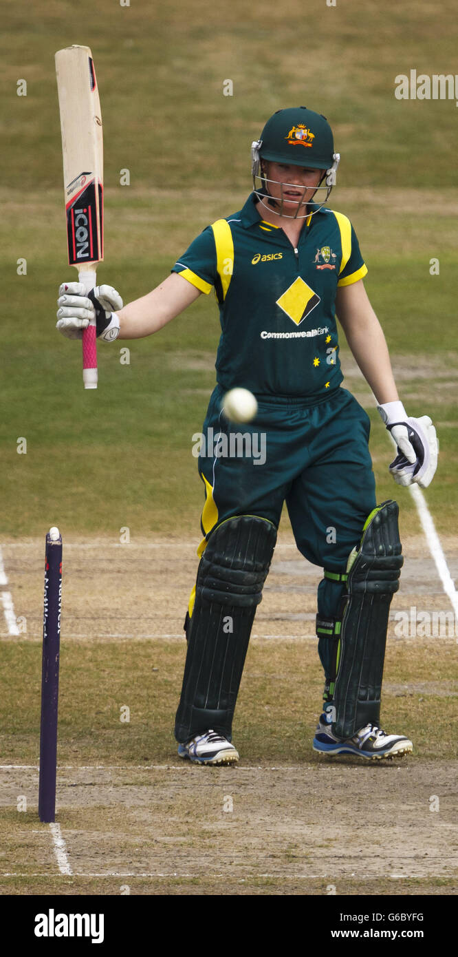 Australia's Jess Cameron marks her 50 during the One Day International ...