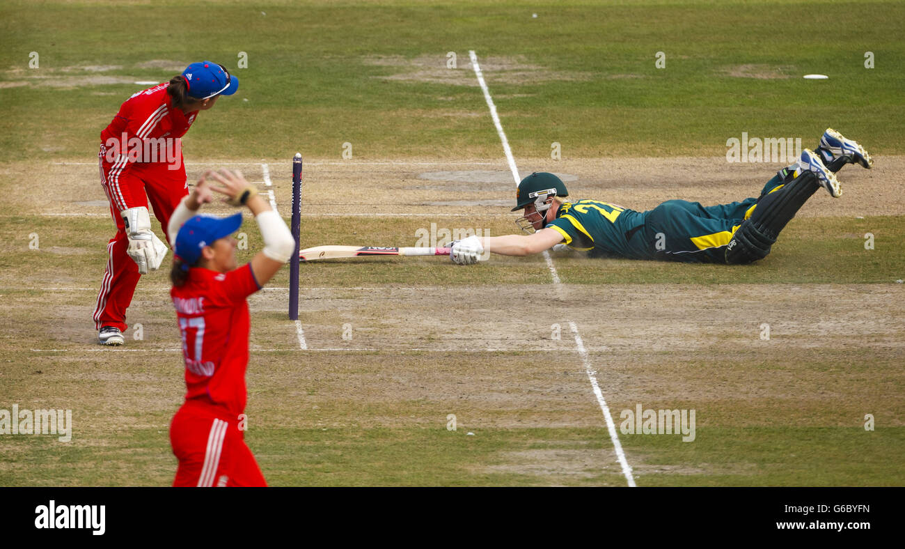 Australia's Jess Cameron makes her ground during the One Day ...