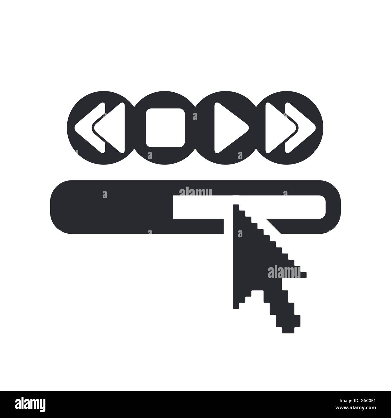 Vector illustration of single isolated player icon Stock Vector Image ...