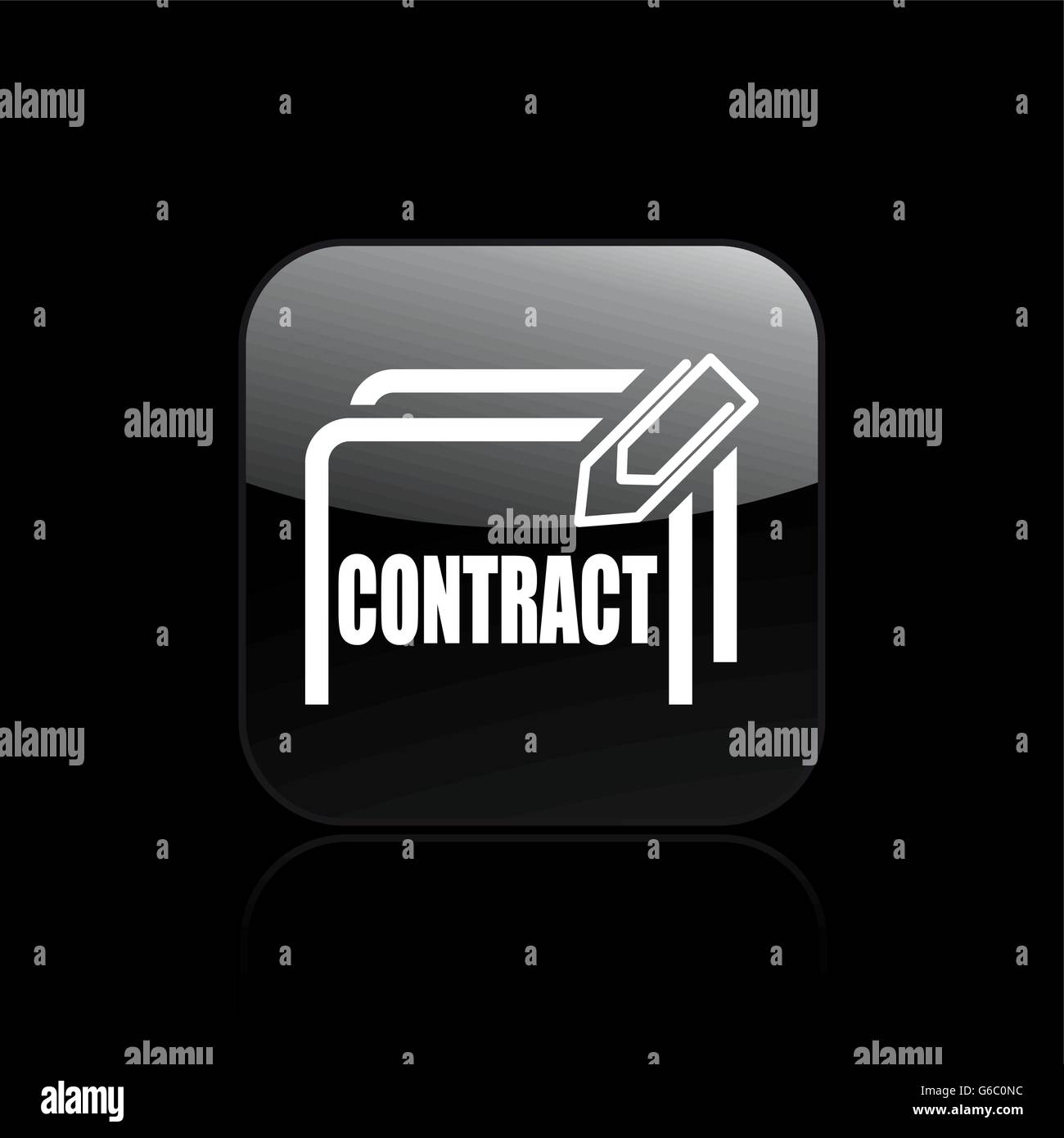 Vector illustration of single isolated contract icon Stock Vector Image ...
