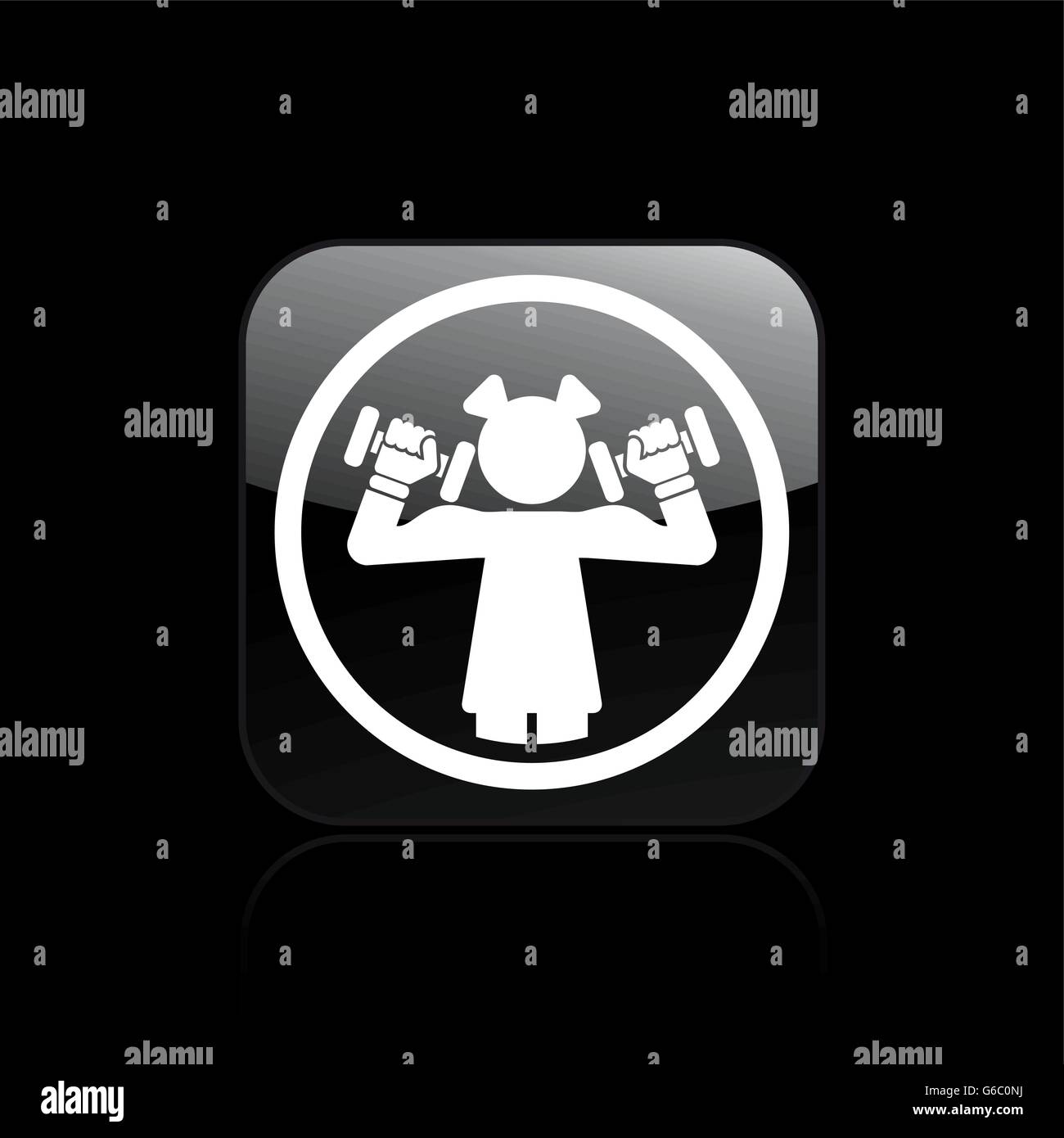 Vector illustration of woman gym single icon Stock Vector Image & Art ...