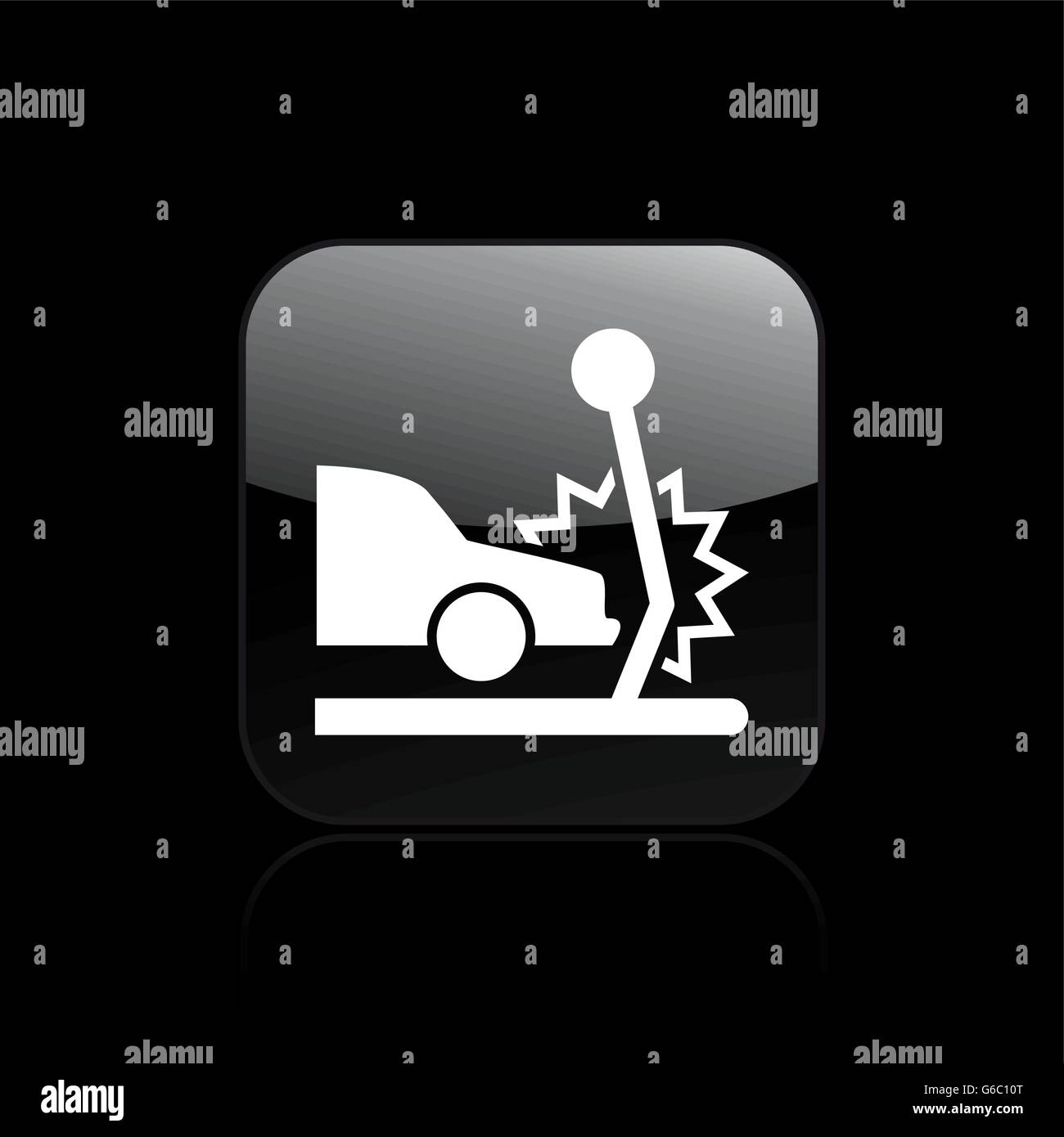 Vector illustration of car crash single isolated icon Stock Vector ...