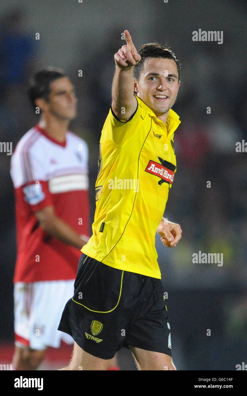 Burton albions jack dyer celebrates his goal hi-res stock photography ...