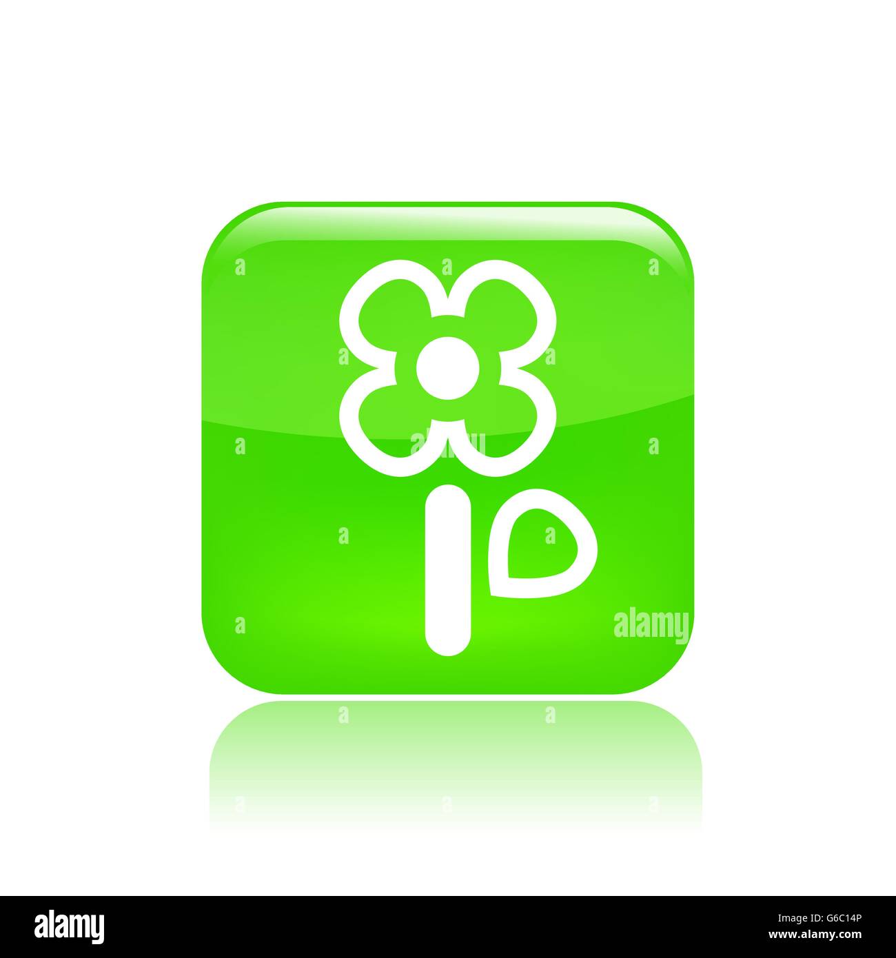 Vector illustration of single isolated flower icon Stock Vector Image ...