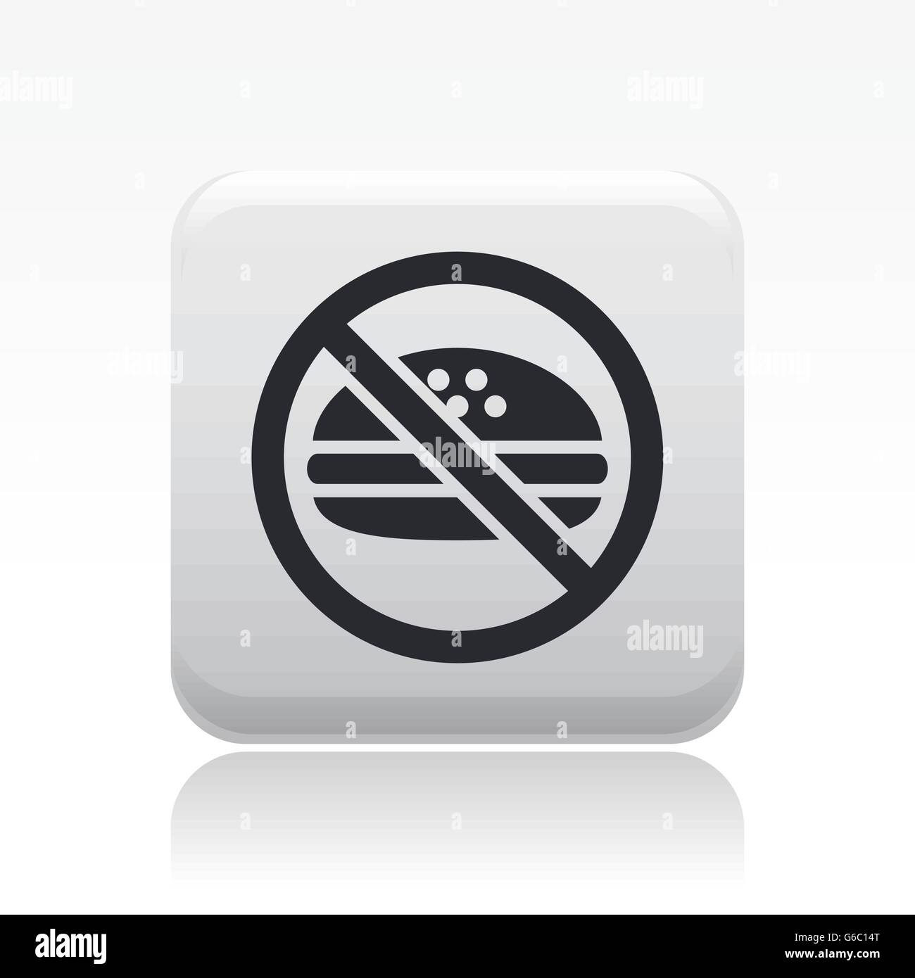 Vector illustration of single isolated forbidden food icon Stock Vector ...