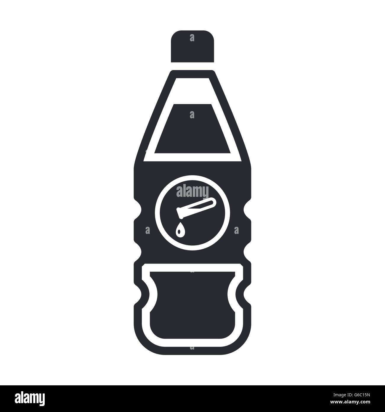 Vector illustration of single isolated chemical bottle icon Stock ...