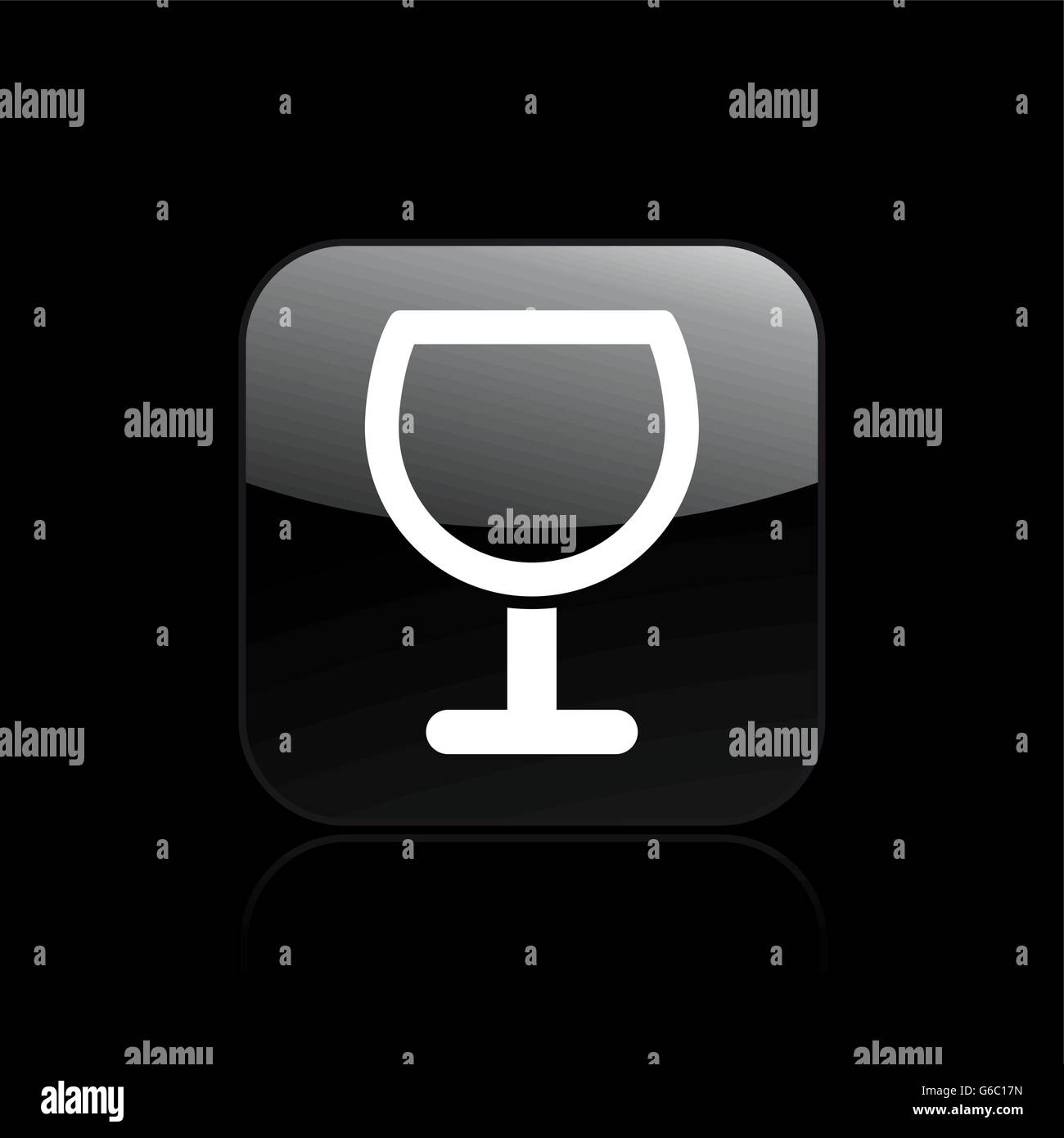 Vector illustration of single isolated glass icon Stock Vector Image ...