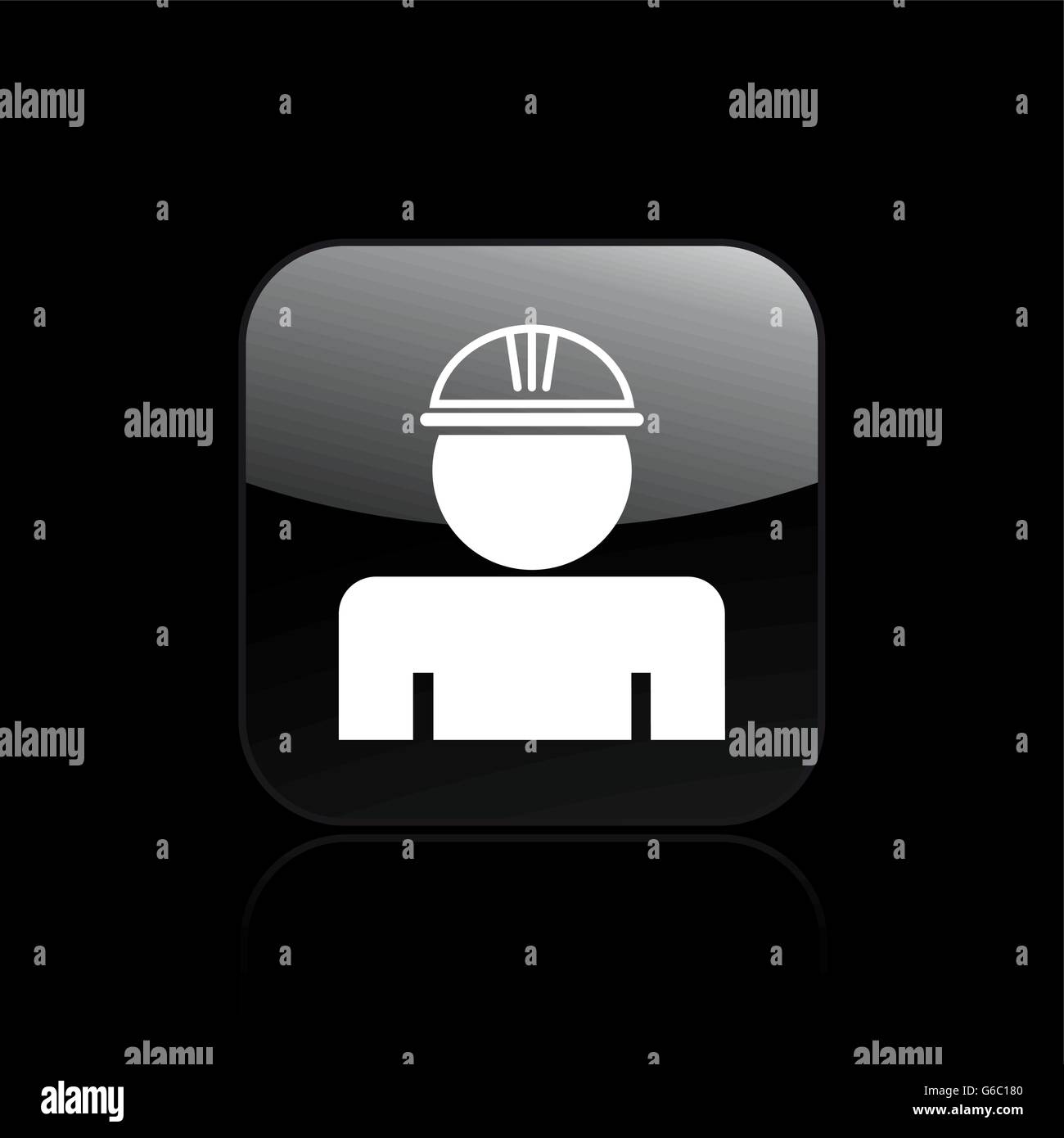 Vector illustration of single isolated worker icon Stock Vector Image ...