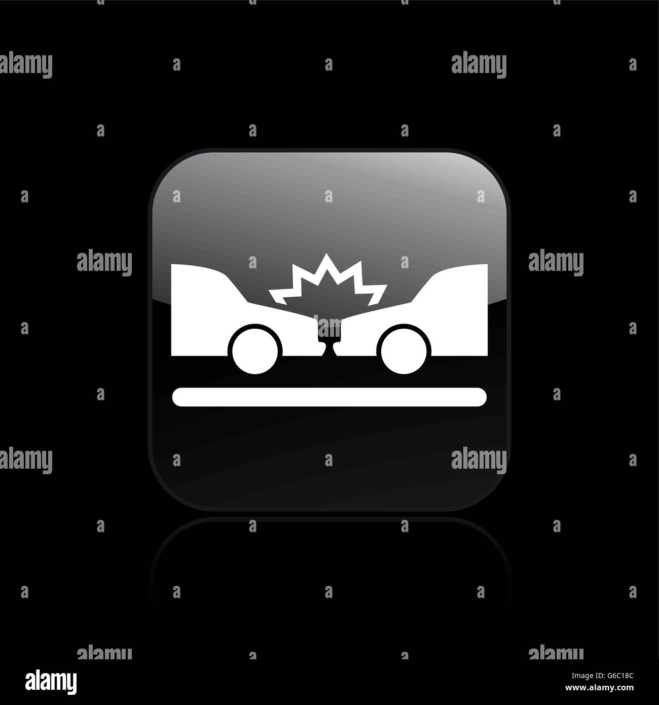 Vector illustration of single isolated car crash icon Stock Vector ...