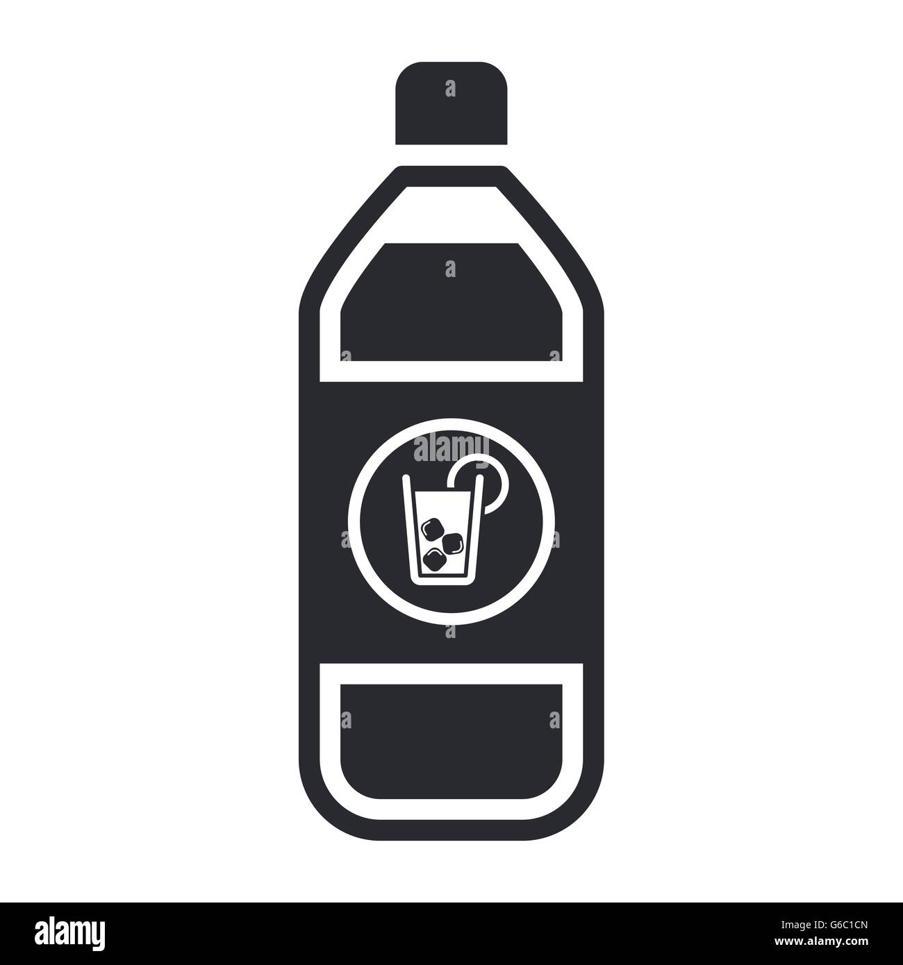 Vector illustration of single isolated drink bottle icon Stock Vector ...