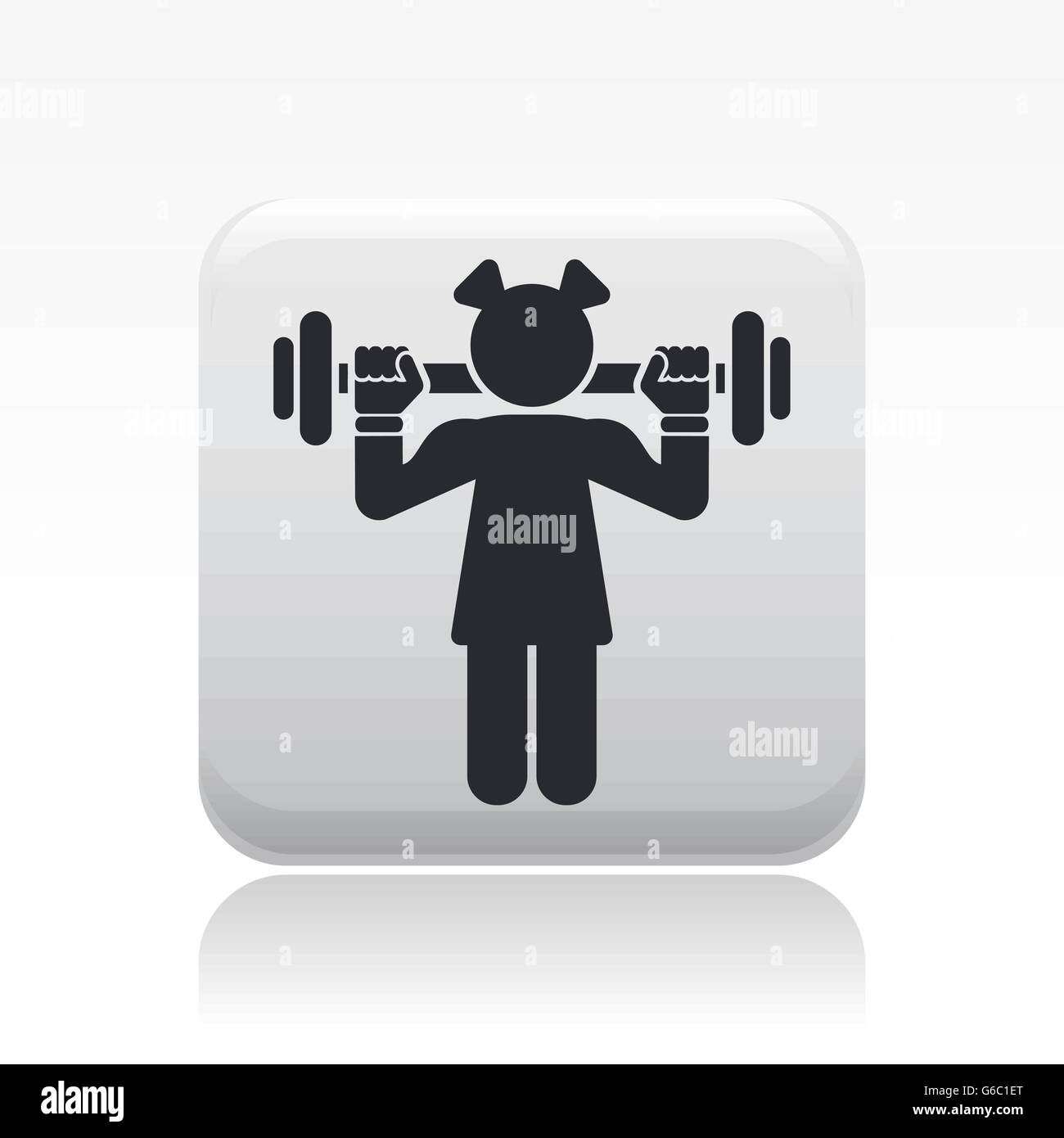 Vector illustration of single isolated gym girl icon Stock Vector Image ...
