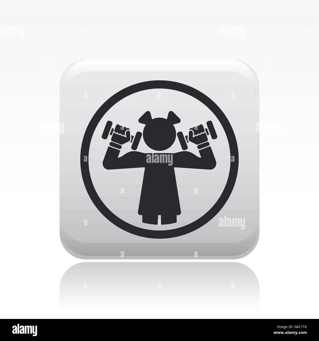 Vector illustration of single isolated girl gym icon Stock Vector Image ...