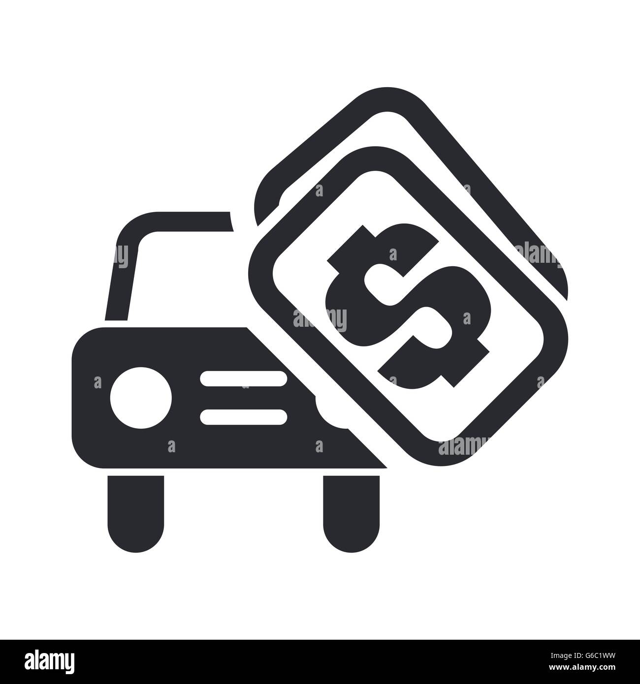 Vector illustration of single isolated car sale icon Stock Vector Image ...