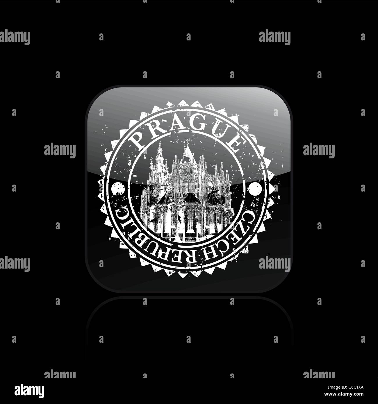 Vector illustration of single isolated Prague icon Stock Vector Image ...