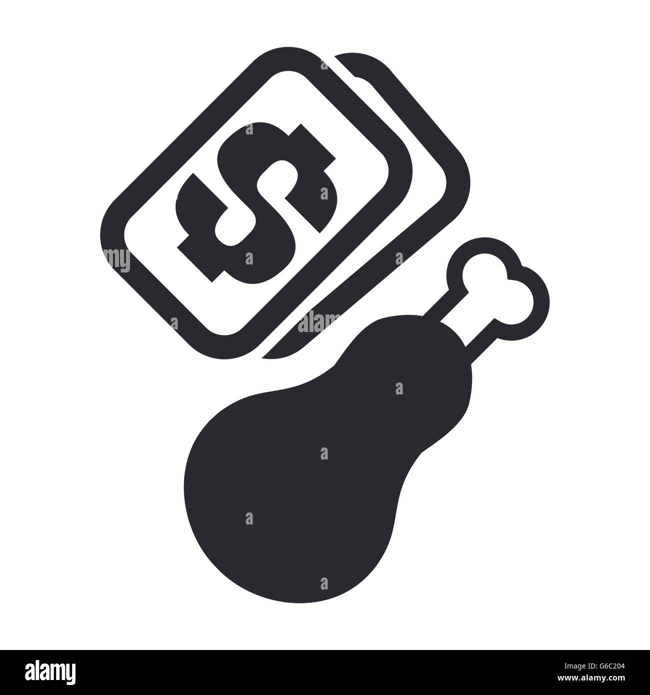 Vector illustration of single isolated food price icon Stock Vector ...