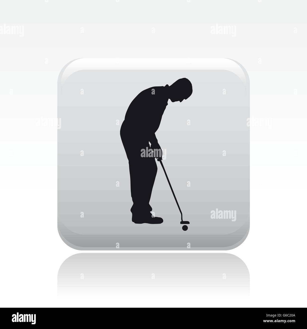 Vector illustration of single isolated golf player icon Stock Vector ...
