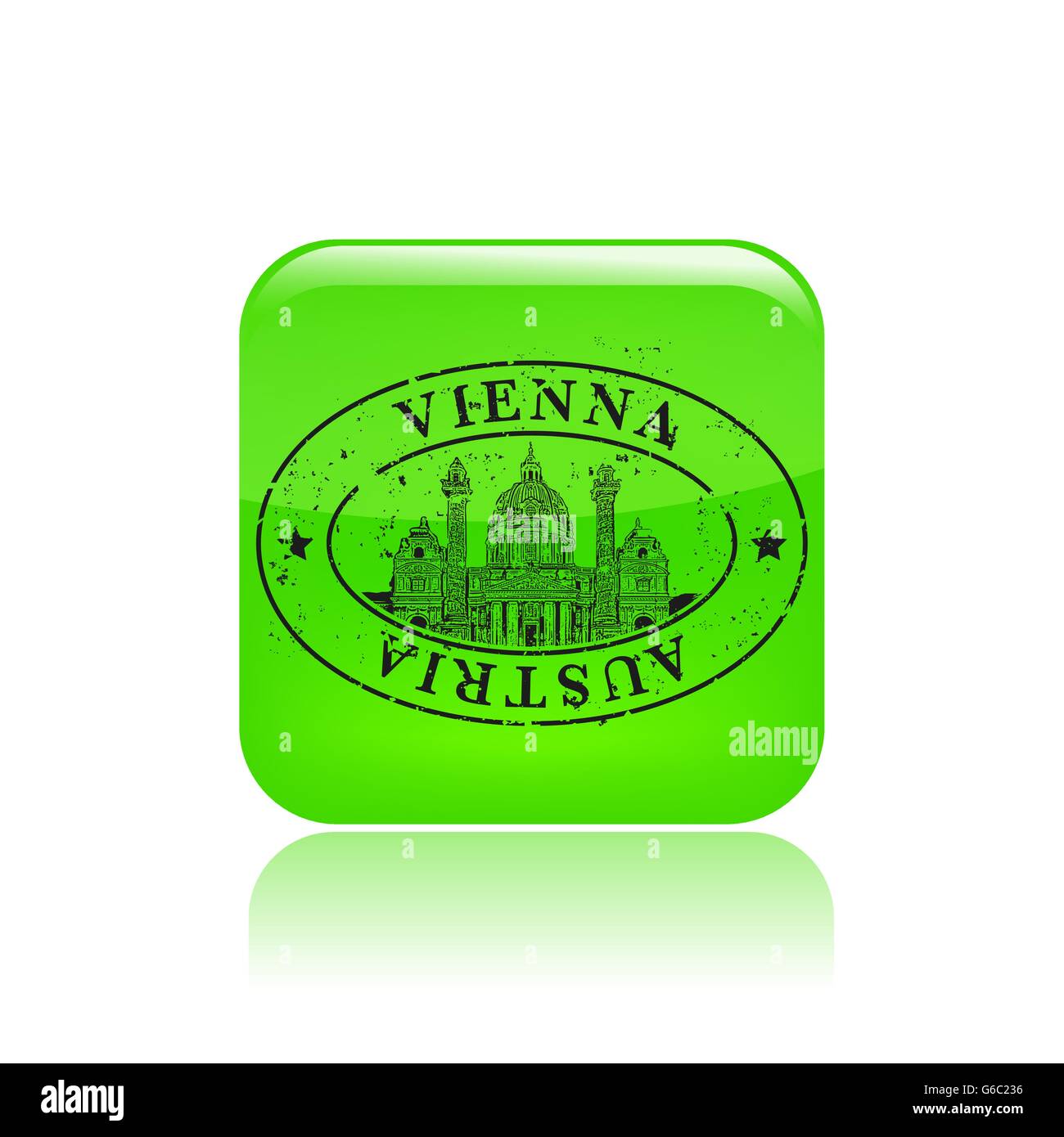 Vector illustration of single isolated Vienna stamp icon Stock Vector ...