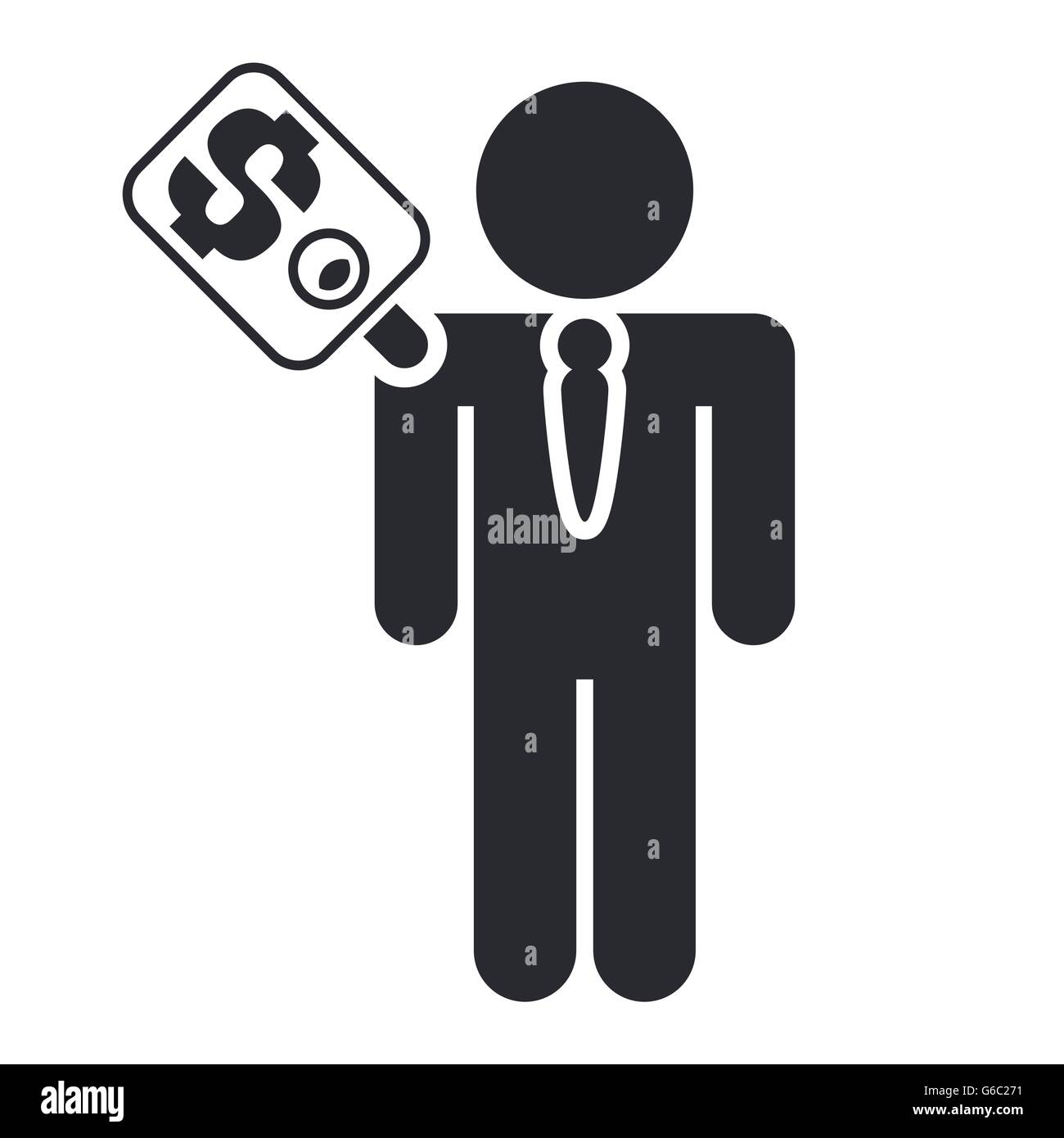Vector illustration of single isolated man sold icon Stock Vector Image ...