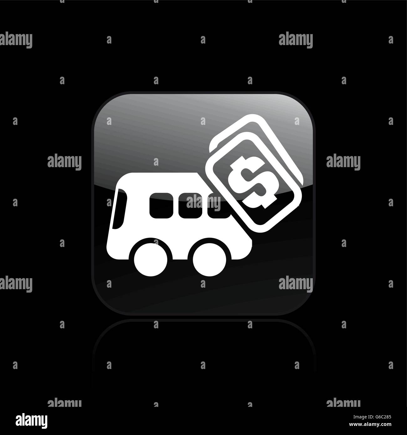 Vector illustration of single isolated bus pay icon Stock Vector Image ...