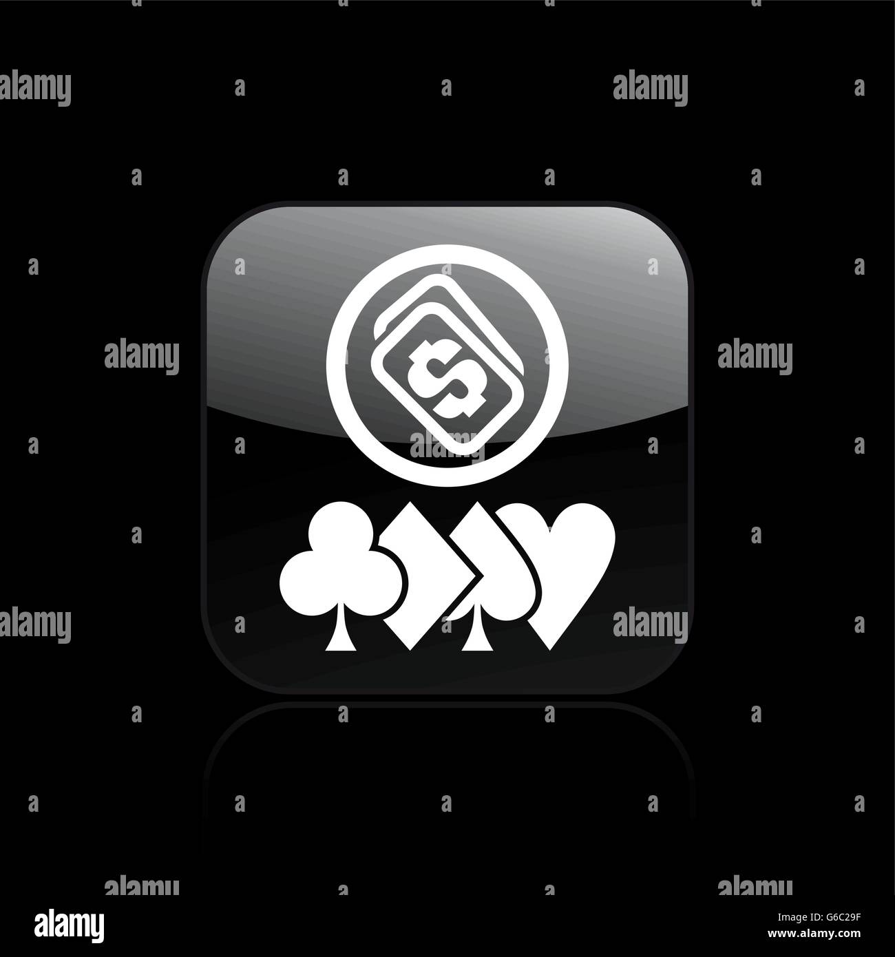 Vector illustration of single isolated poker icon Stock Vector Image ...