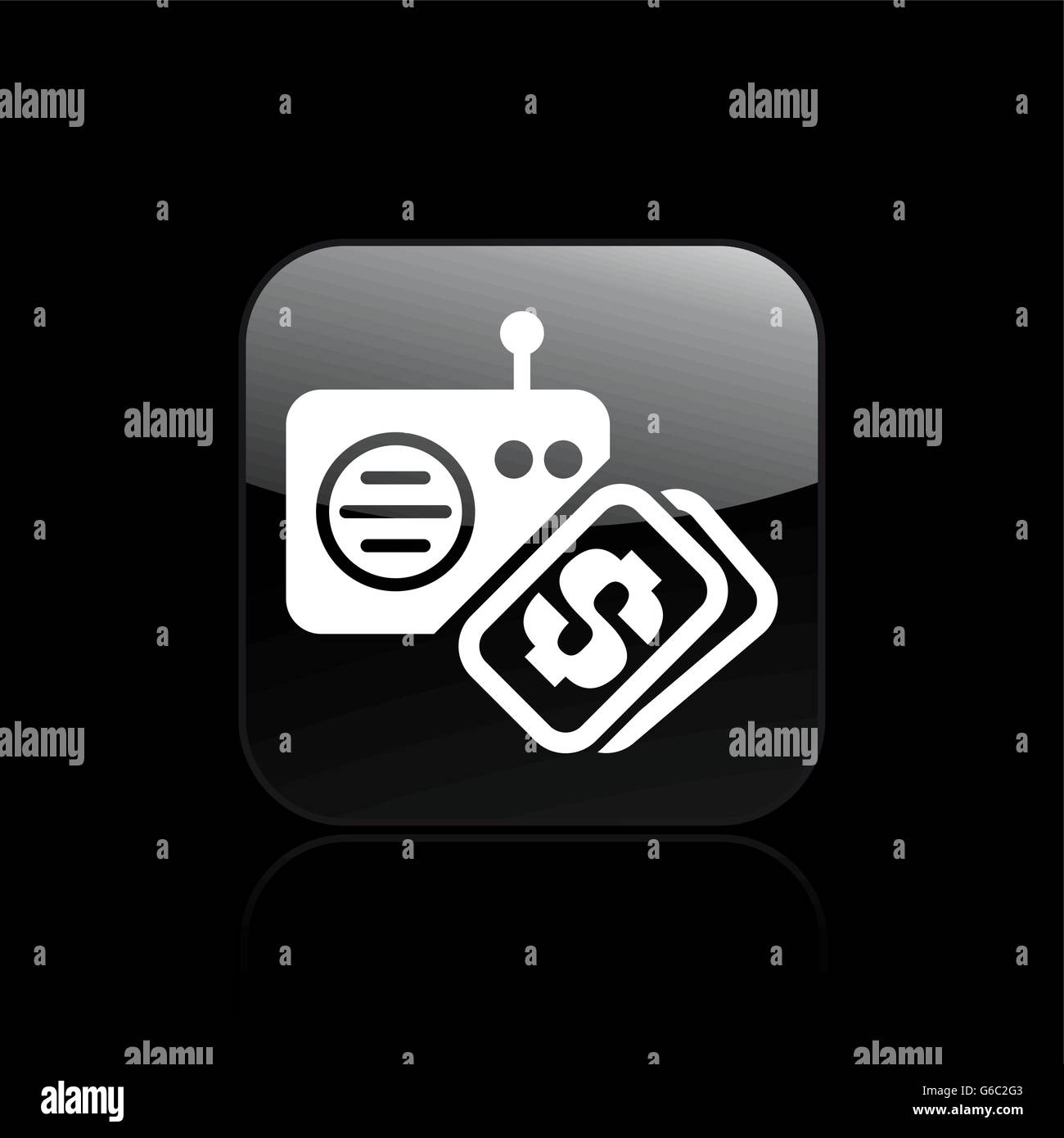 Vector illustration of single isolated radio buy icon Stock Vector ...