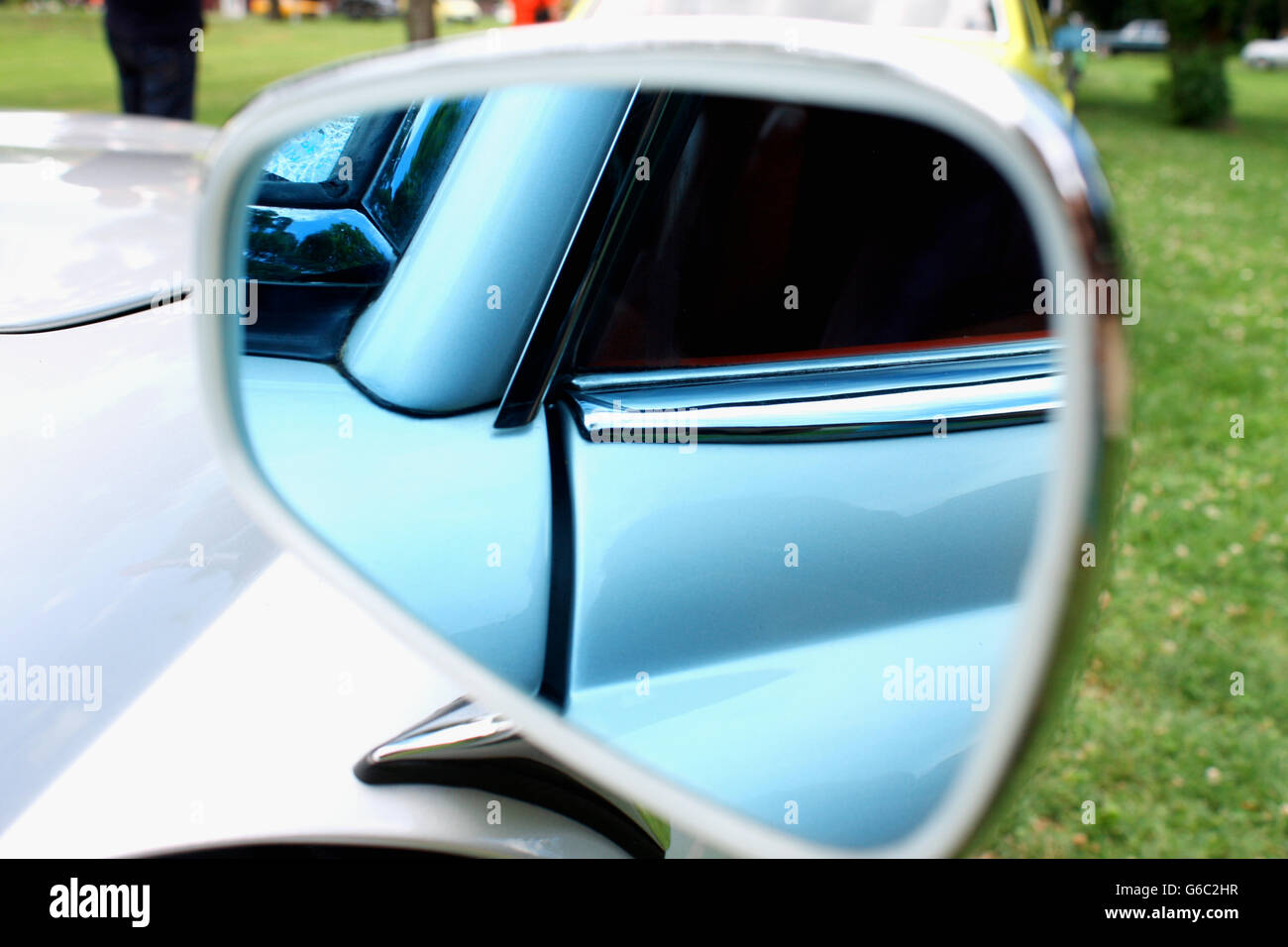Closeup photo of a car mirror body part Stock Photo - Alamy
