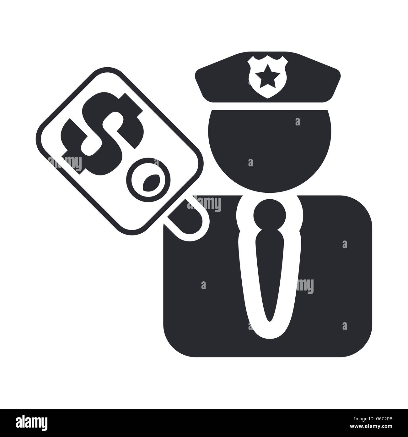 Vector illustration of money and police concept Stock Vector Image ...