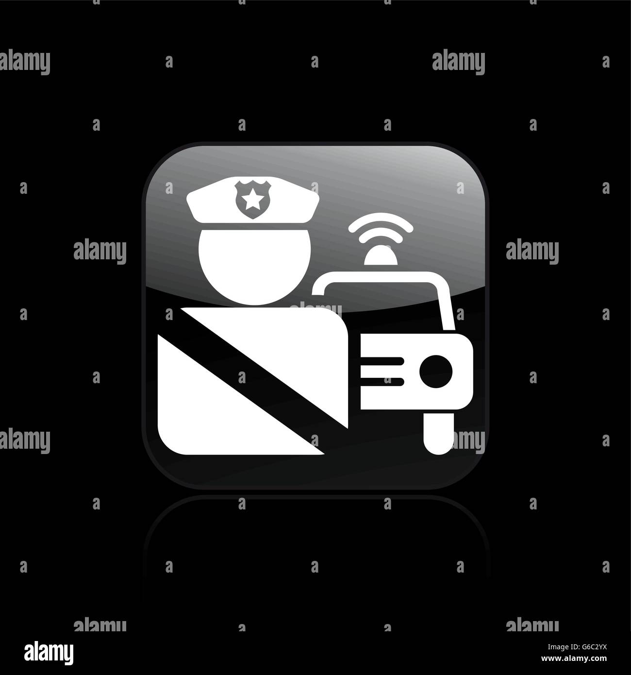 Vector illustration of single isolated police icon Stock Vector Image ...