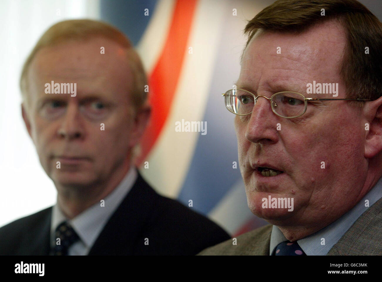 Ulster unionist party leader david trimble on a hi-res stock ...