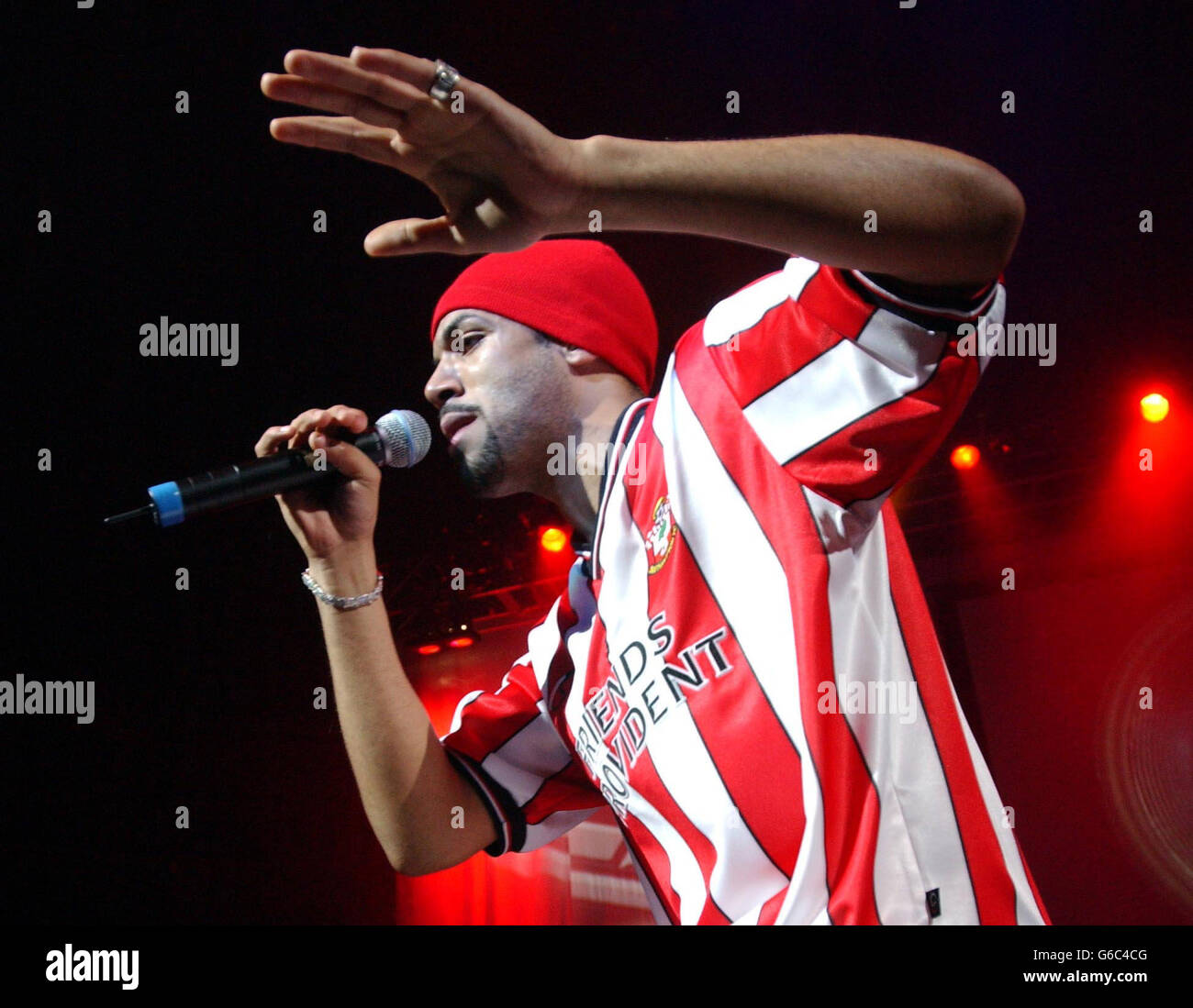 Rnb singer craig david wears a southampton football shirt hi-res stock ...