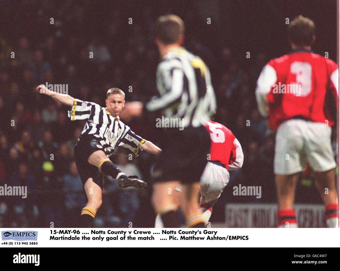 Notts County's Gary Martindale scores the only goal of the match Stock ...