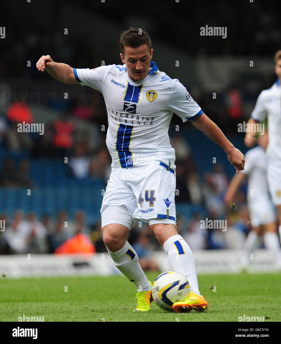 Shot on leeds united goal during hi-res stock photography and images ...