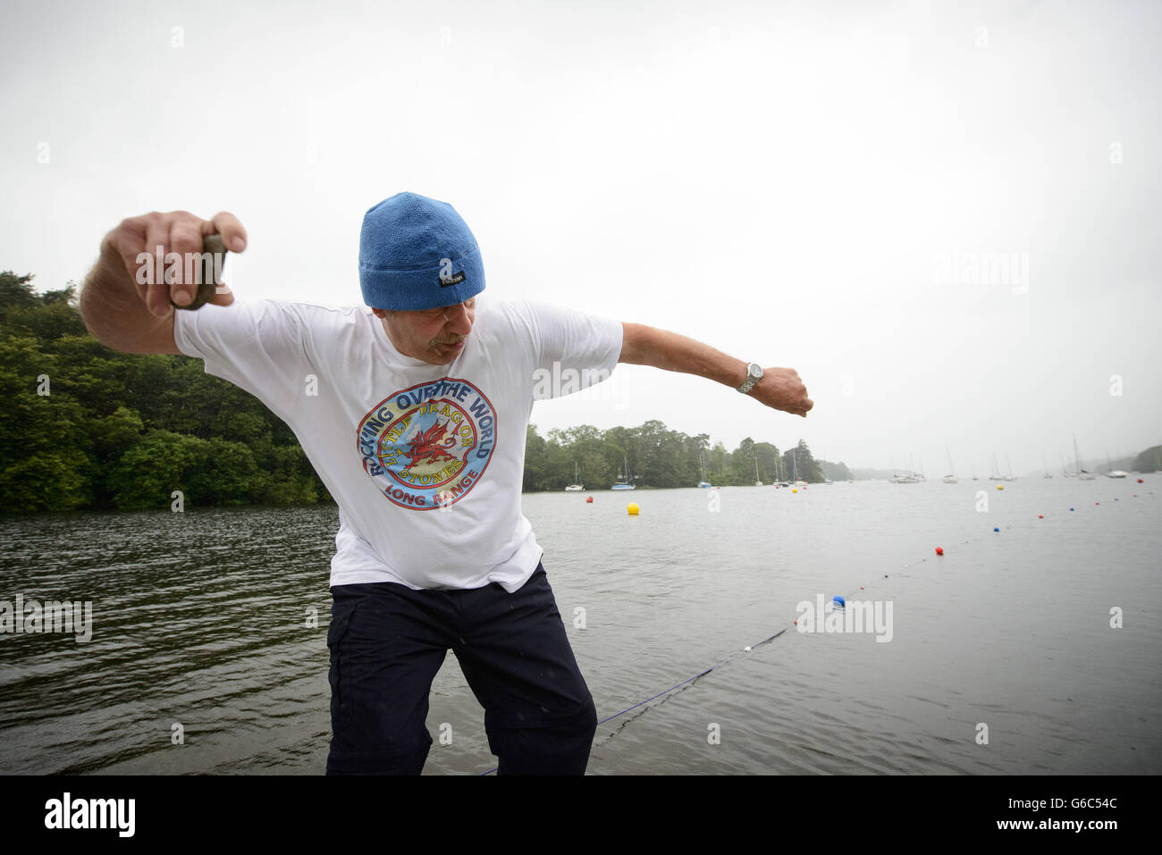 Current world record holder Ron Long competes during the National Stone ...