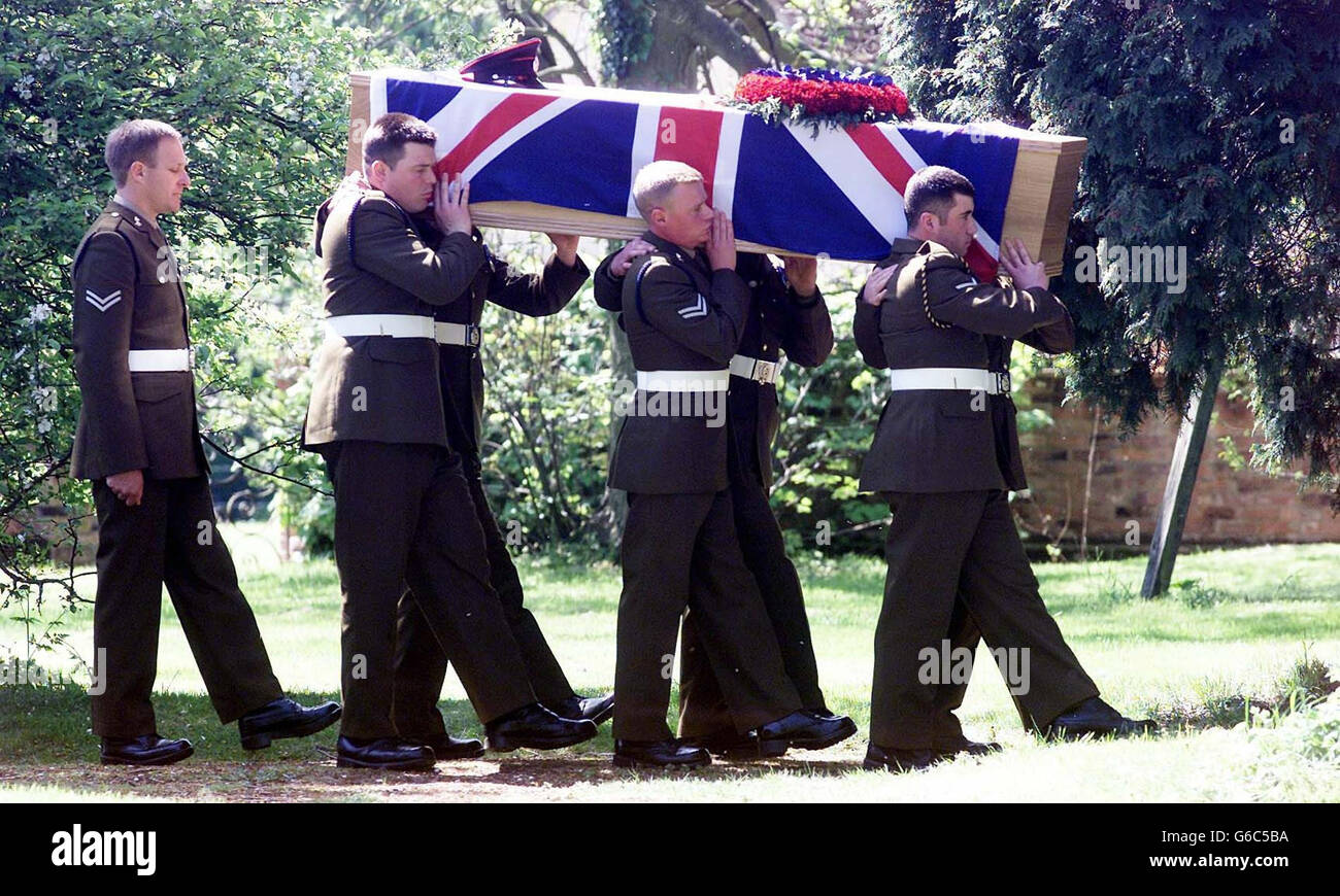 The coffin of Sapper Luke Allsopp, 24, of Dagenham, east London ...