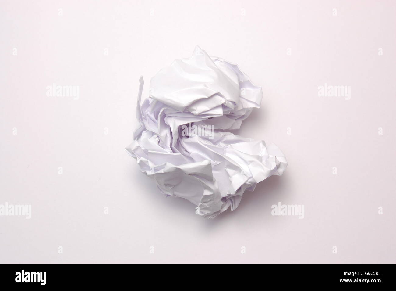A wrinkled sheet of white paper Stock Photo - Alamy