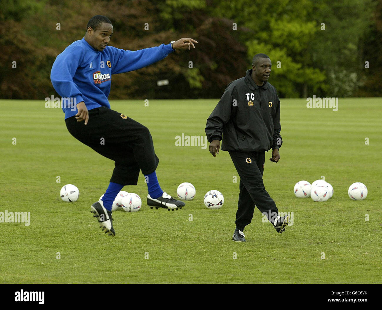 Wolverhampton Wanderers' Captain, Paul Ince takes part in training at ...