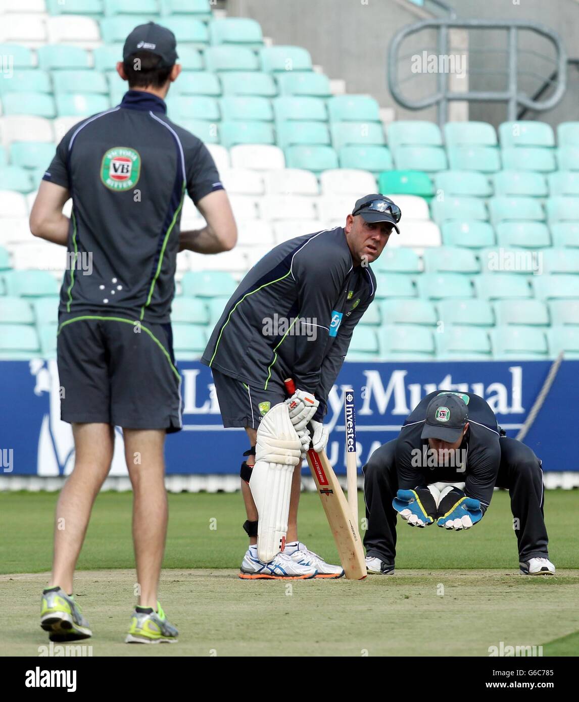 Australia's Batting Head coach Darren Lehmann with wicket keeper Mathew ...