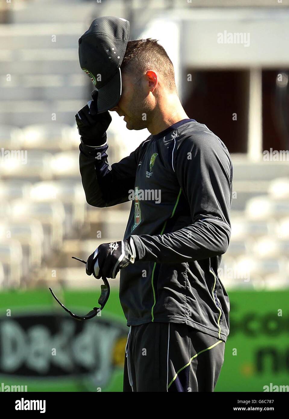 Australia's Captain Michael Clarke during a nets session at The Kia ...