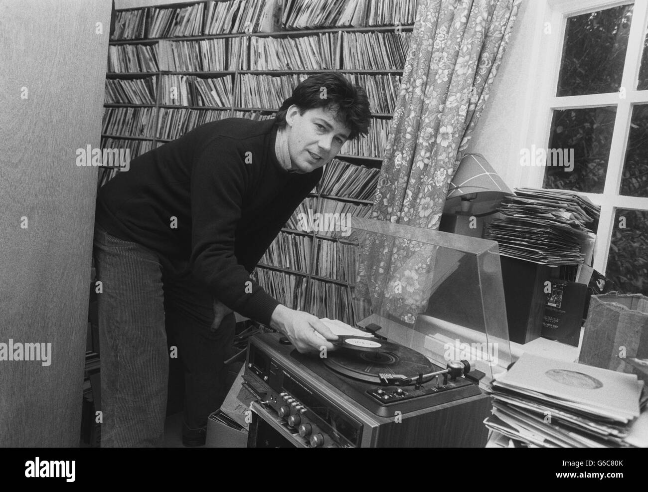 Radio one dj mike read Black and White Stock Photos & Images - Alamy
