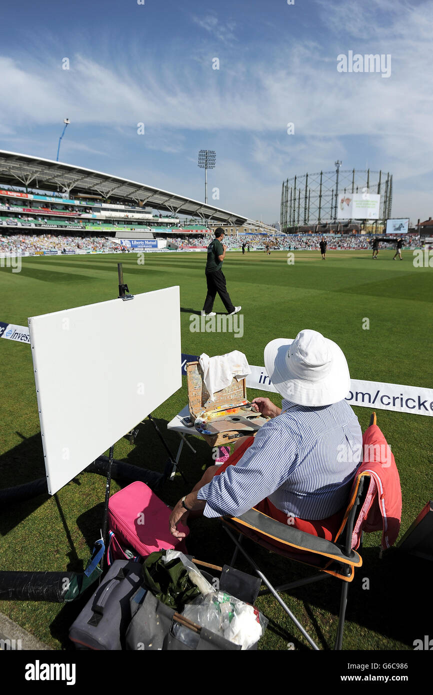 Side view of cricket pitch hi-res stock photography and images - Alamy