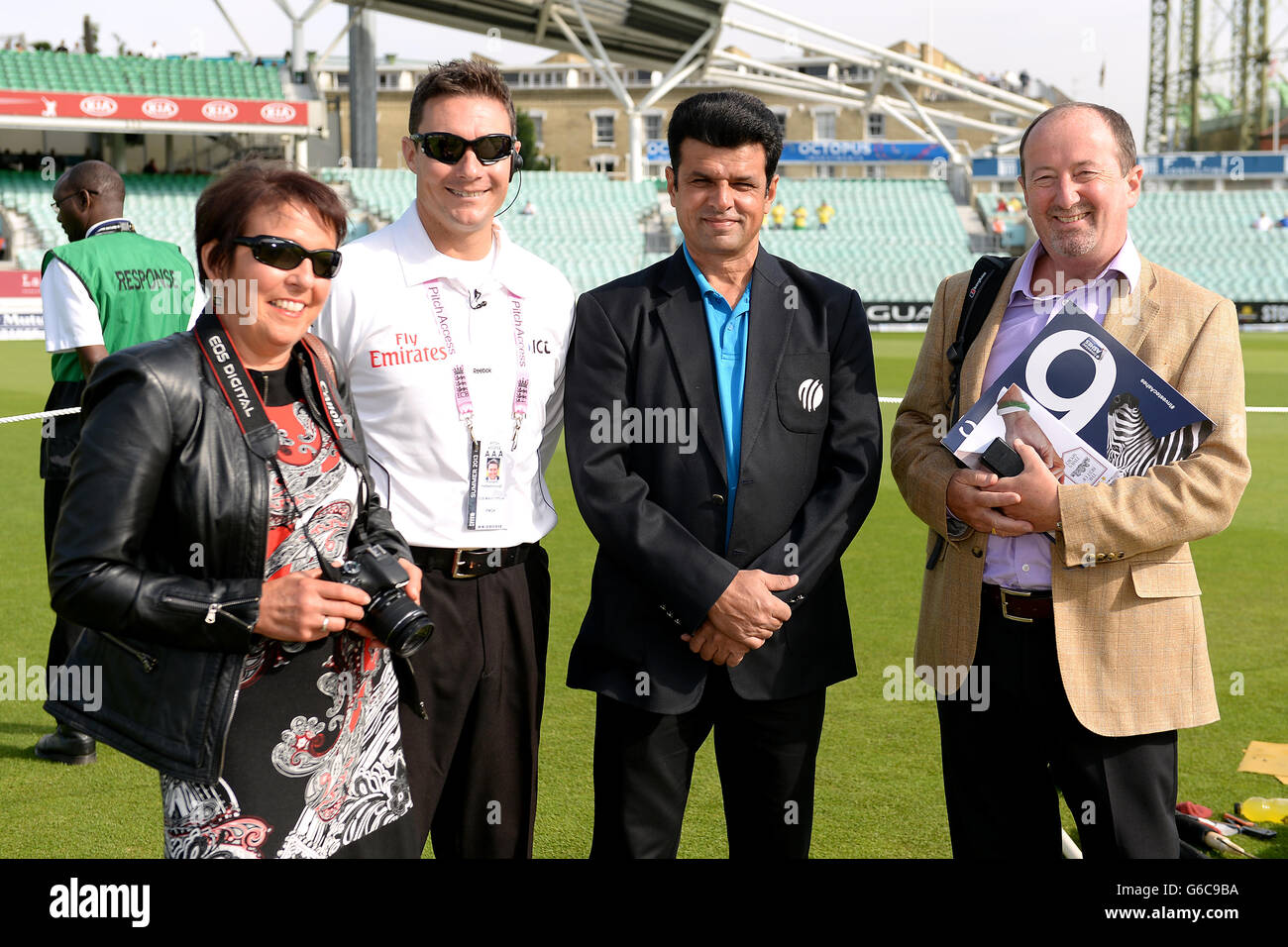 Competition winners take part in a pitch inspection with Richard ...