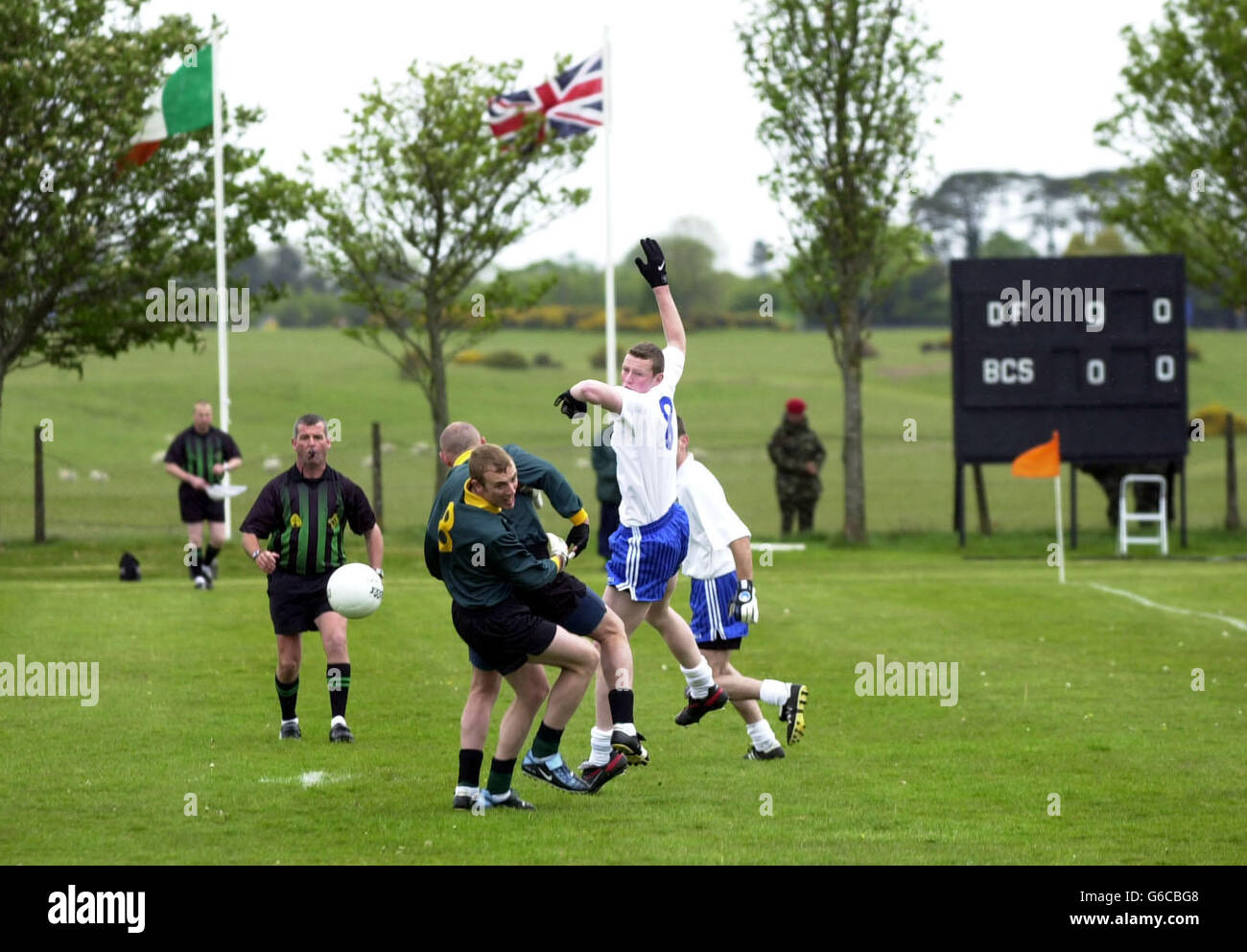 Gaa match between british irish armed gets underway curragh camp hi-res ...