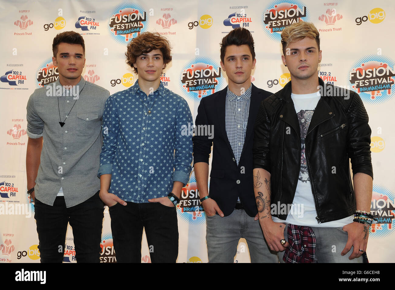 Josh Cuthbert, George Shelley, JJ Hamblett and Jaymi Hensley of Union J ...