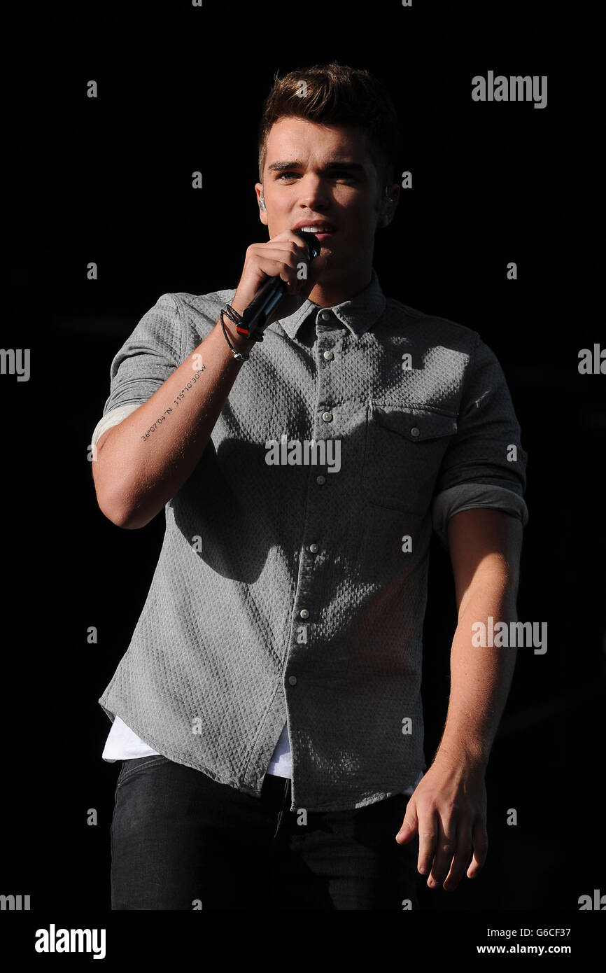 Josh Cuthbert of Union J performing during day one of the Fusion ...